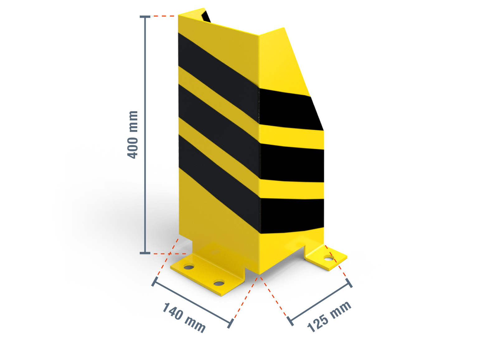 Protection rayonnage en forme de U pour palettier, hauteur 400 mm / 140 ...